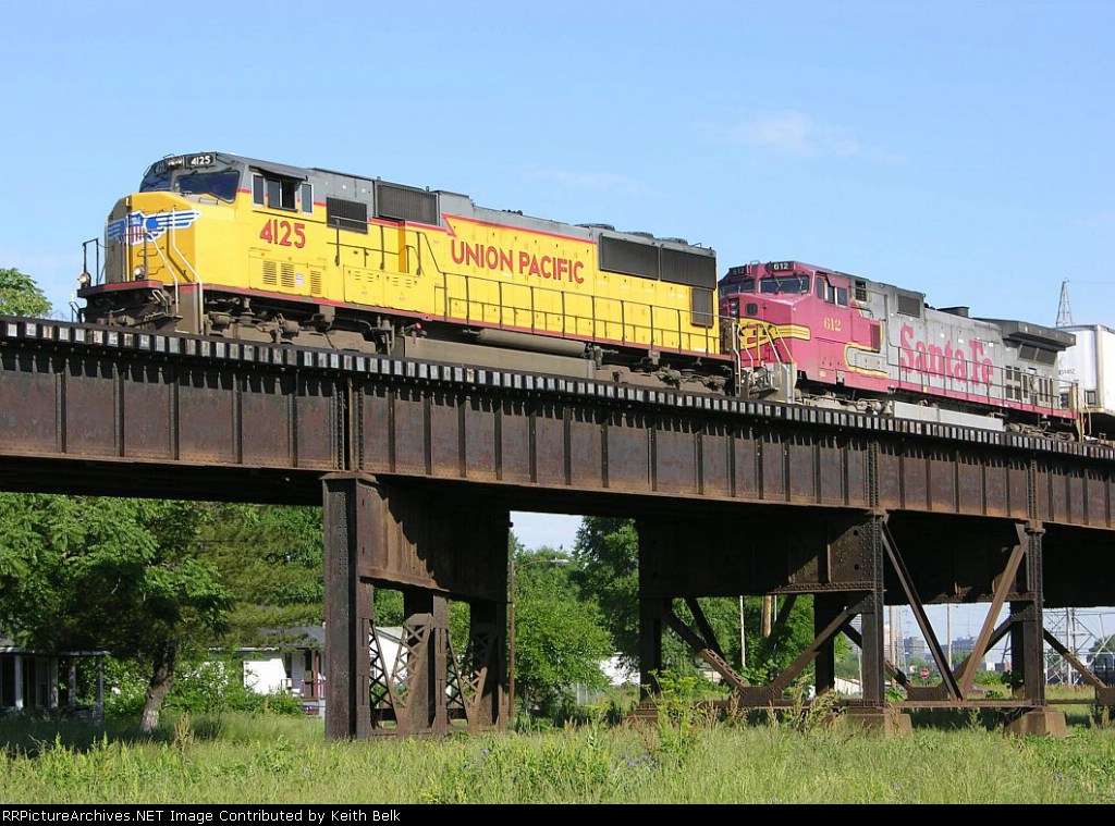UP 4125 and ATSF 612